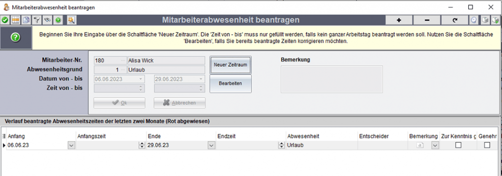 Urlaubsbeantragung und -genehmigung über Prodat - X2E Group